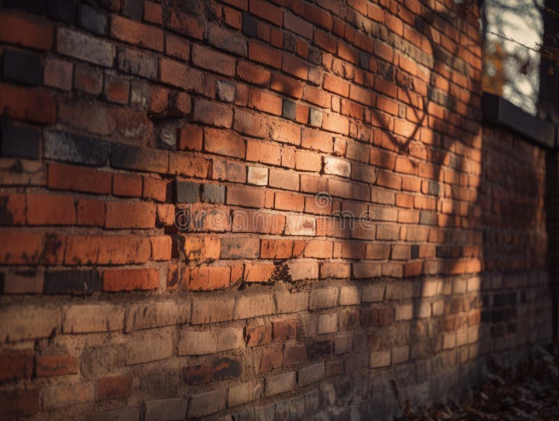 Bricks Wall Shadow Beautiful View Ai Generated Stock Illustration ...