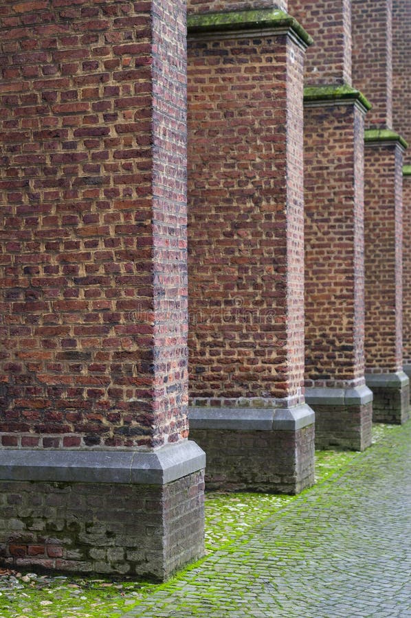 Brickwork columns in a row stock photo. Image of concrete - 67821988