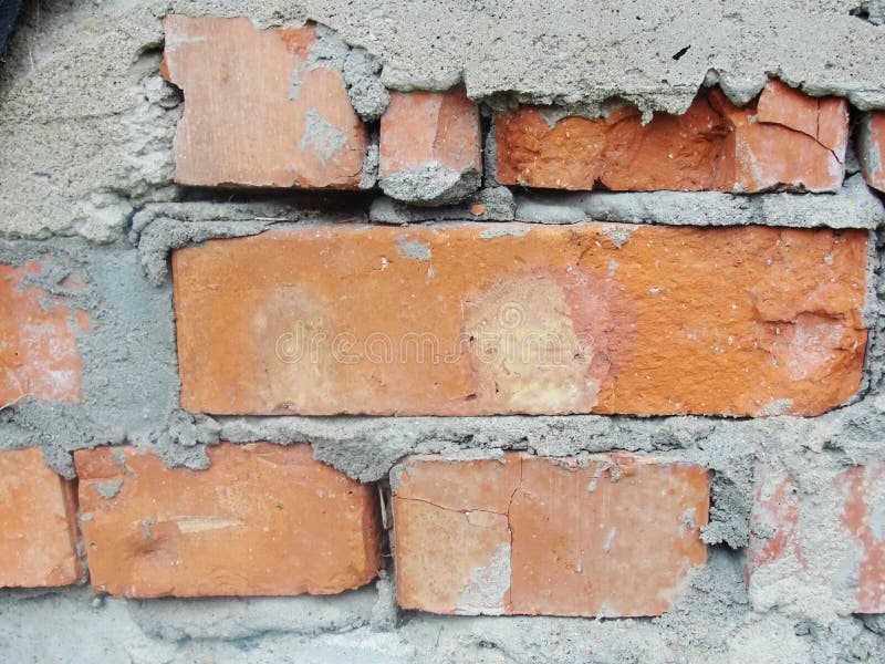 Brickwork. Compilation, a Combination of Red and White, Sand-lime Brick ...
