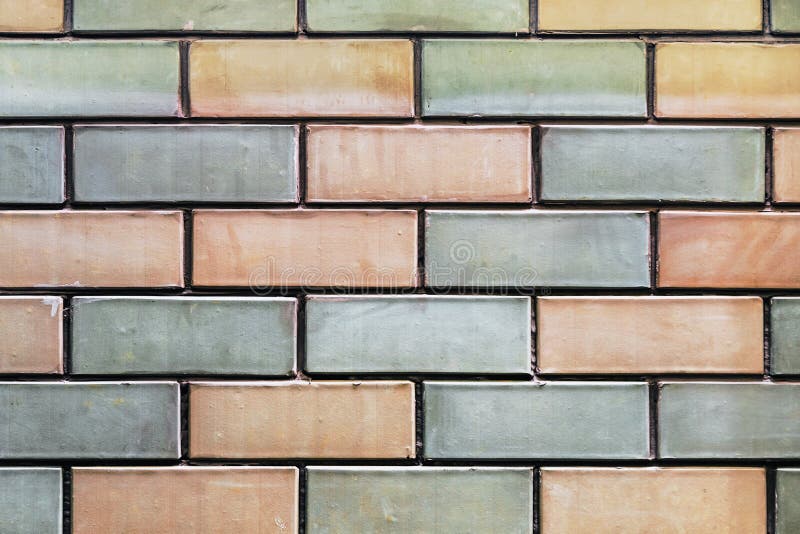 Brickwork of Different Colors of Bricks Stock Image - Image of effect ...