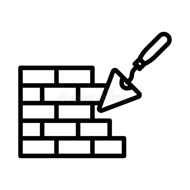 Brickwork Icon Set Masonry Illustrations for Construction and ...