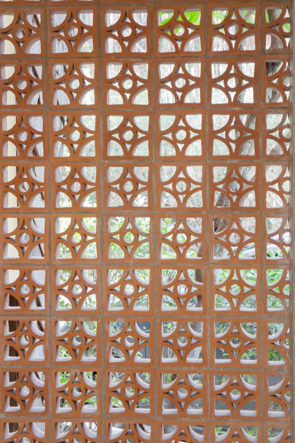 Brickwork Lattice Wall Home Interior Stock Photo - Image of formal ...