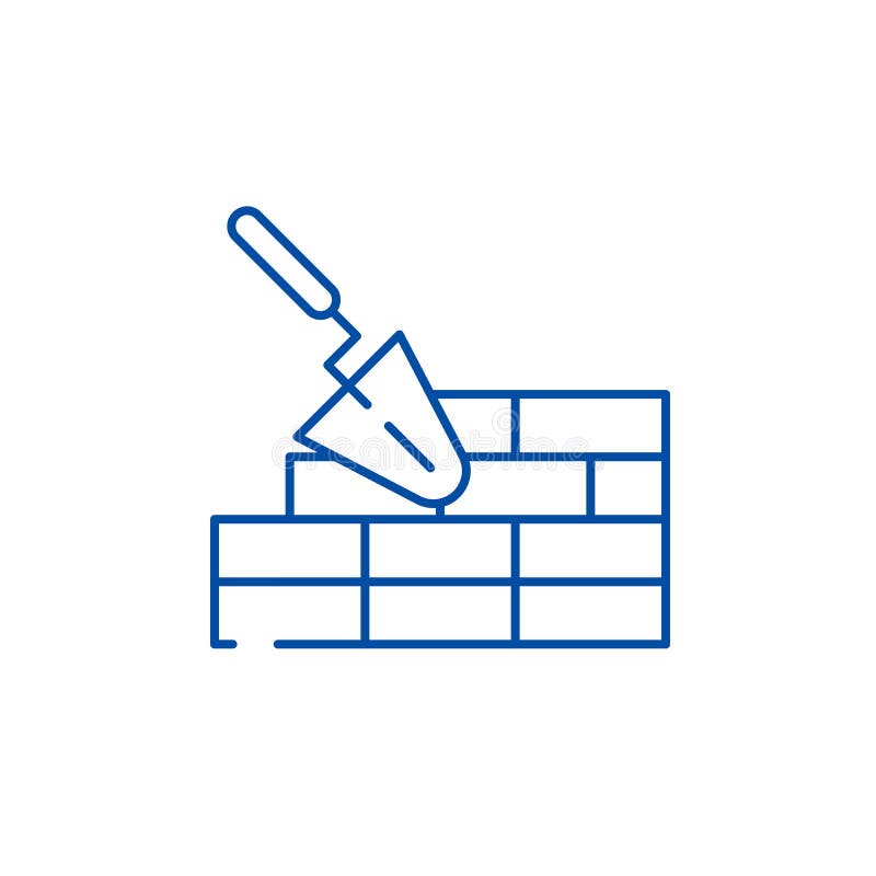 Brickwork Line Icon Concept. Brickwork Flat Vector Symbol, Sign ... Brickwork Line Icon Concept. Brickwork Flat Vector Symbol, Sign ...