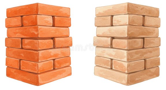 Brickwork Patterns Construction and Design Two Stacks of Bricks ...