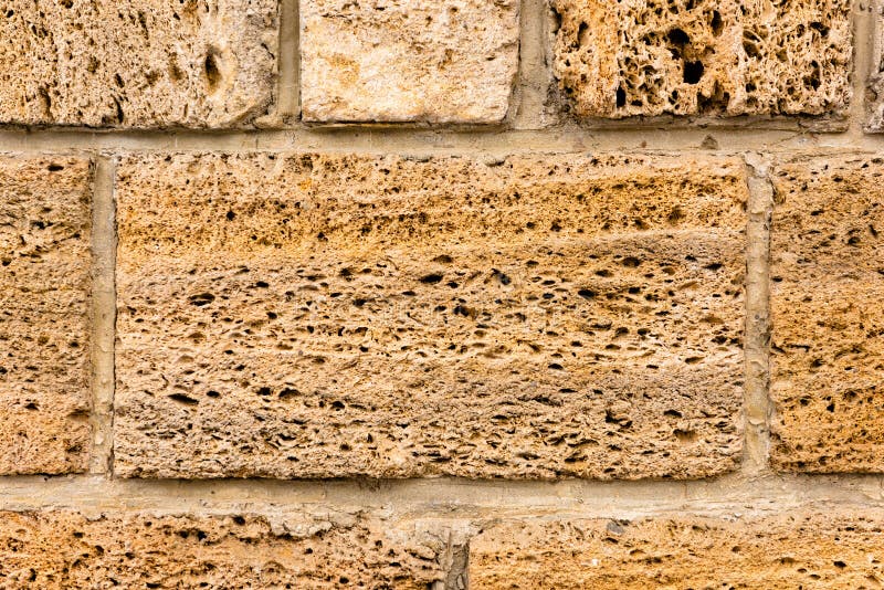 Brickwork of Shell Rock. Background Structure Stock Image - Image of ...