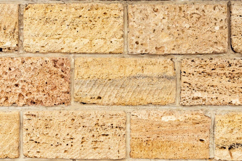 Brickwork of Shell Rock. Background Structure Stock Image - Image of ...