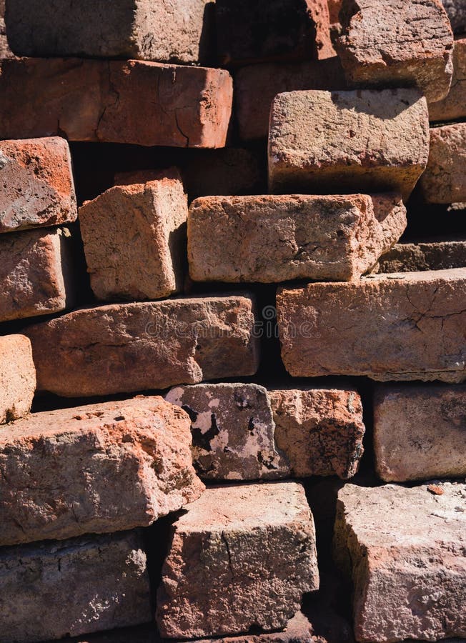 Brickwork. Texture, Background of Bricks. Construction Material, Red ...