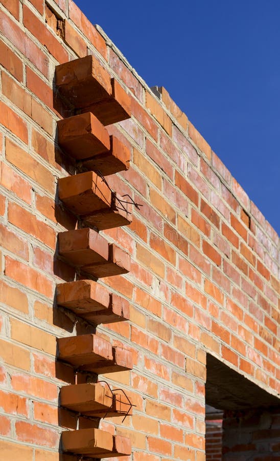 Brickwork Wall Made of the Bricks, Construction of a Building Stock ...