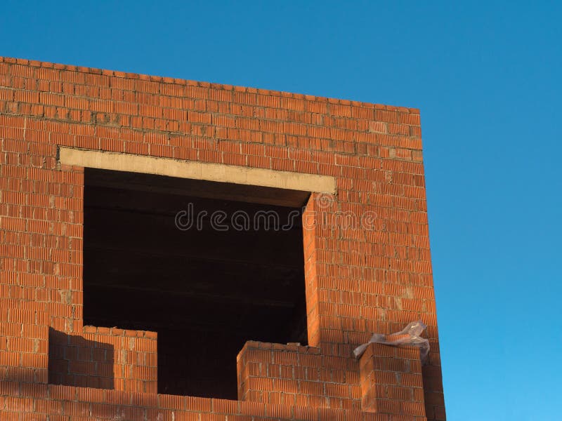 The Brickwork of the Window Opening during the Construction of the ...