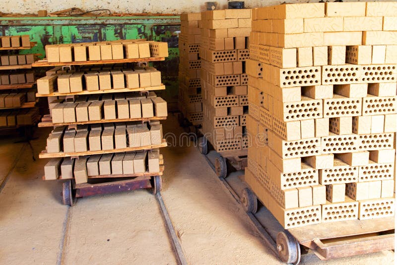 Brickworks. Production Workshop Inside. Manufacturing Facility Stock Image - Image of factory ...