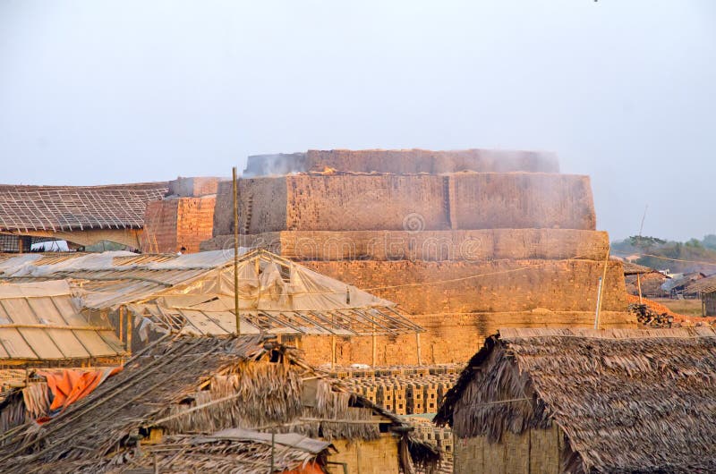 Brickyard stock photo. Image of thatch, manufactory, integrated - 37995984