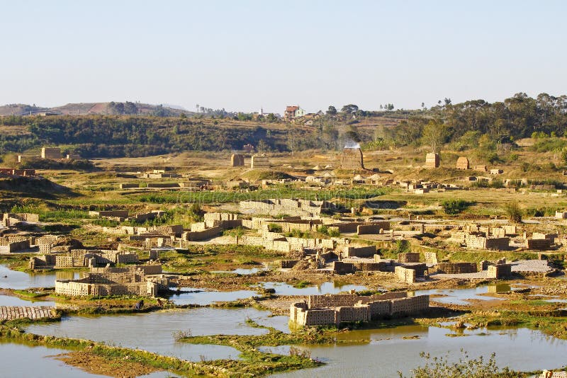 Brickyard Nearby Antananarivo Editorial Image - Image of lifestyle ...
