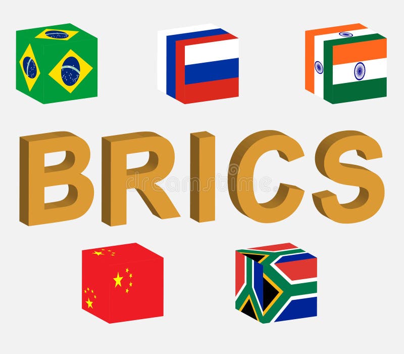 Brics Alphabet Country Isolated on White Background for Icon Logo Web ...
