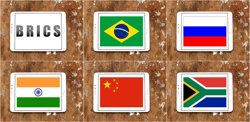 BRICS countries flags stock illustration. Illustration of india - 65874199