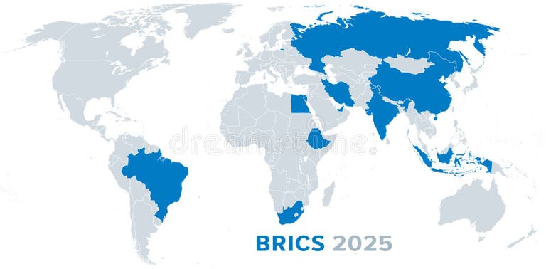BRICS Member States 2025, Political Map Stock Vector - Illustration of ...