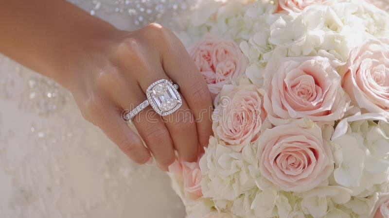Bridal Bliss: Radiant Ring & Roses - a Symbol of Everlasting Love & Commitment on a Special Day ...