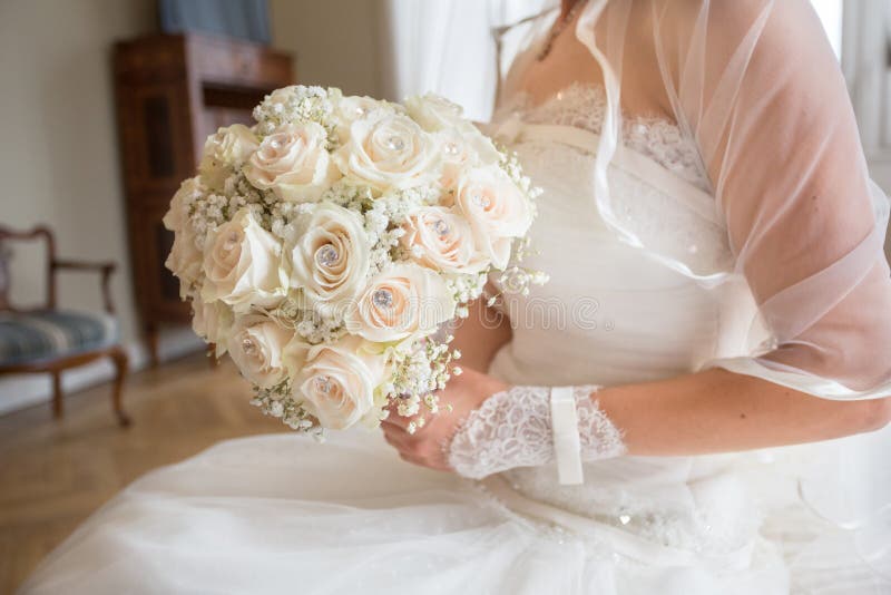 Big white roses bouquet stock photo. Image of romantic - 41248884