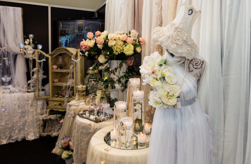 Bridal Decorated Luxury Accessories and Chocolate Display Stock Photo ...