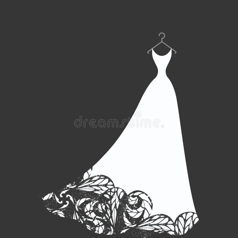 Bridal Dress On A Hanger Stock Vector Illustration Of Female 68804805