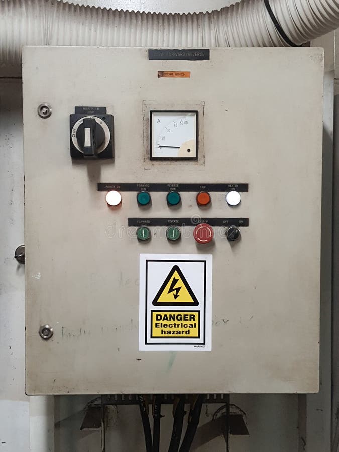 Bridal Winch Starter Panel in DP3 Vessel Stock Image - Image of winch ...