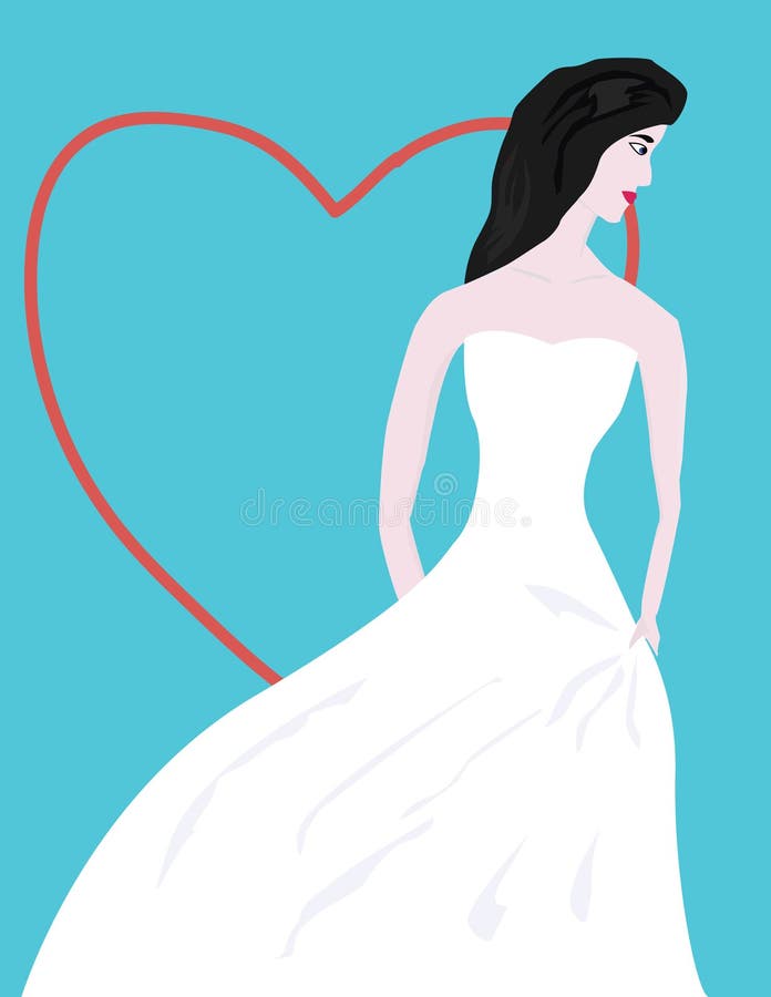 Sad bride stock vector. Illustration of artistic, expression - 6719961