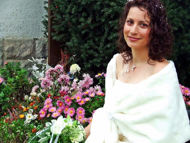 Bride stock image. Image of pink, lily, bridal, heavenly - 12432529