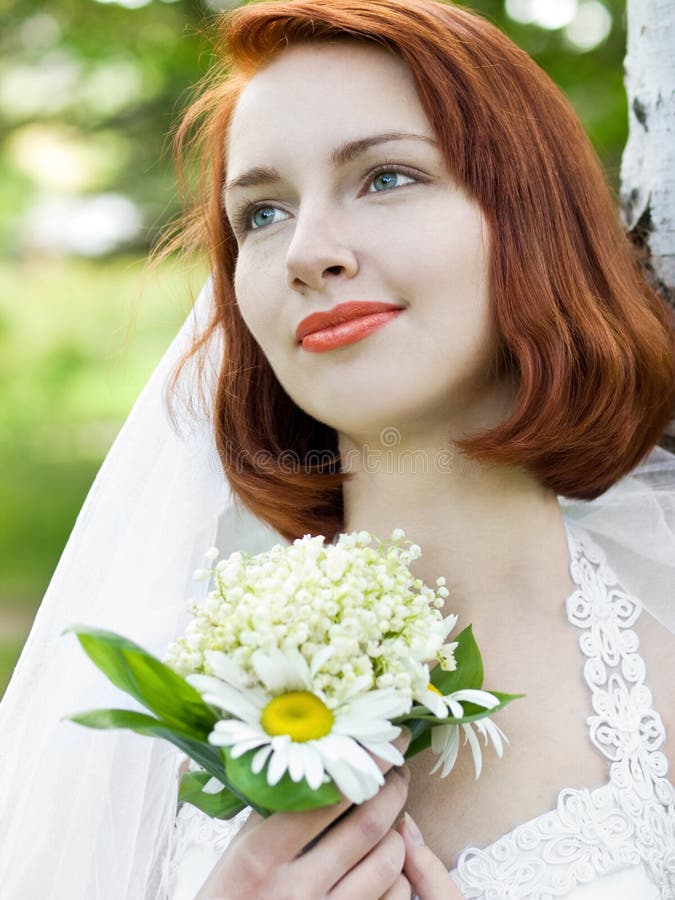 Bride stock image. Image of beauty, redheaded, face, attractive - 13128001