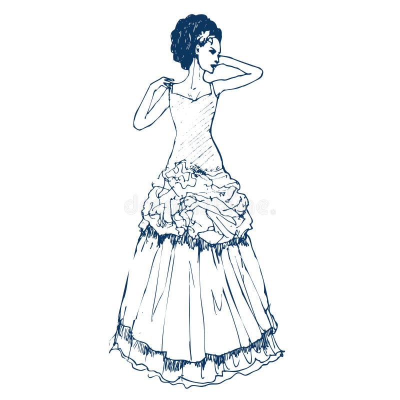 Bride stock vector. Illustration of elegant, calm, isolated - 25199825