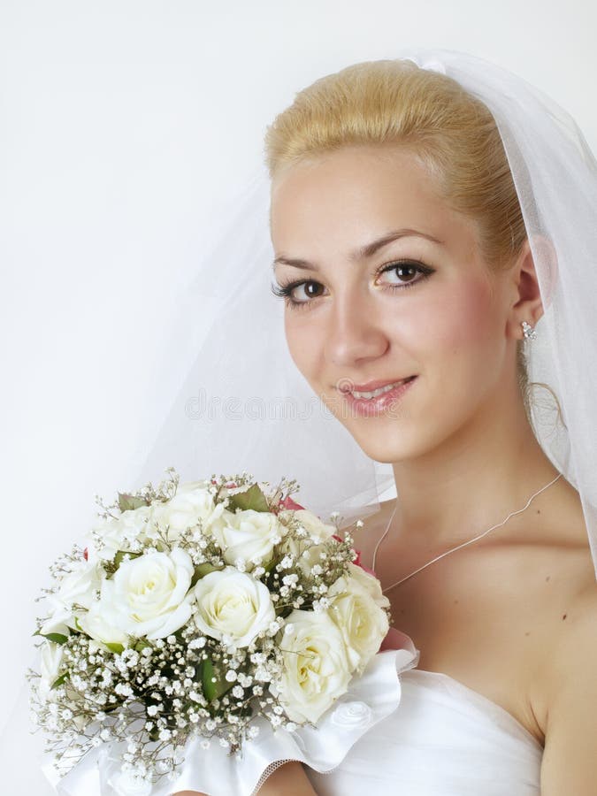 Bride stock photo. Image of hair, flower, people, beauty - 6312972