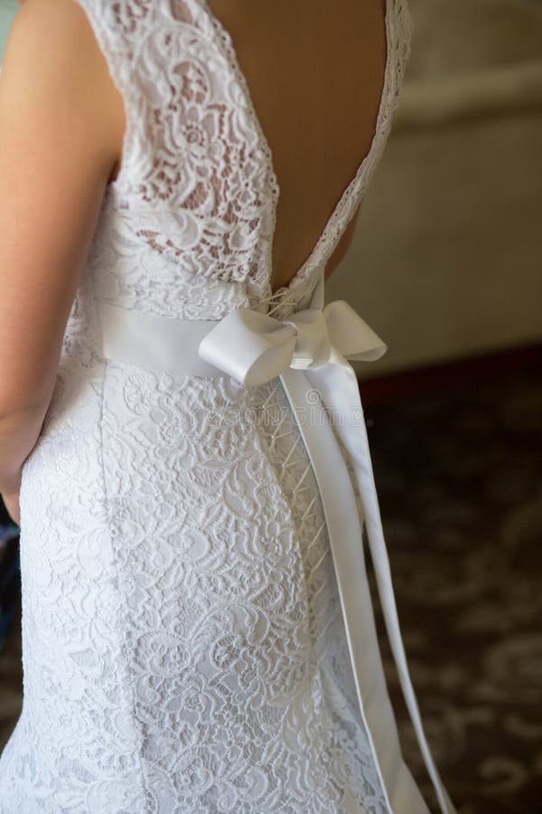 Bride from the back. stock photo. Image of beautiful - 151970972