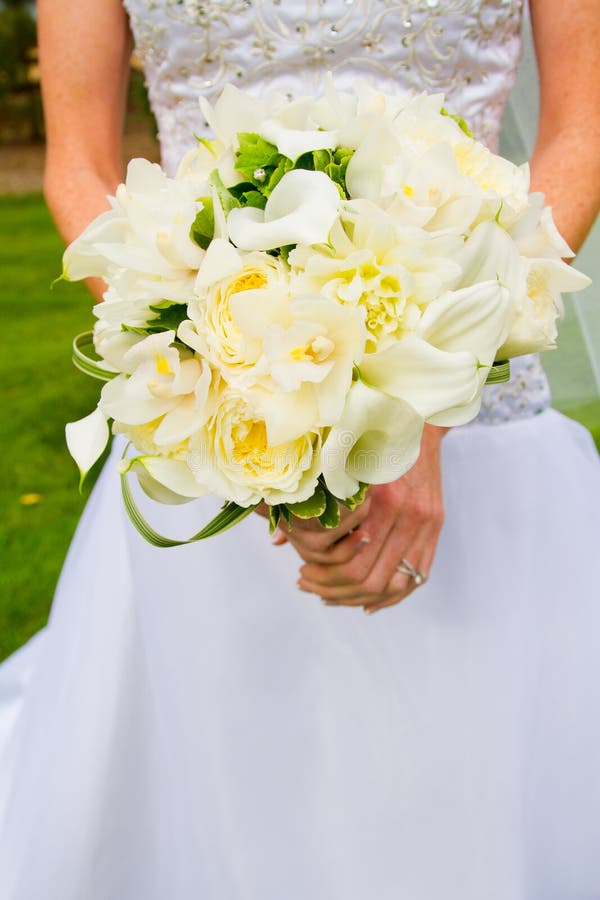 Bride and Bouquet stock photo. Image of happy, marriage - 28330104