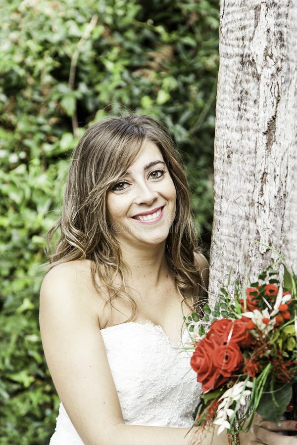 Bride with bouquet stock photo. Image of floral, blossom - 80506524