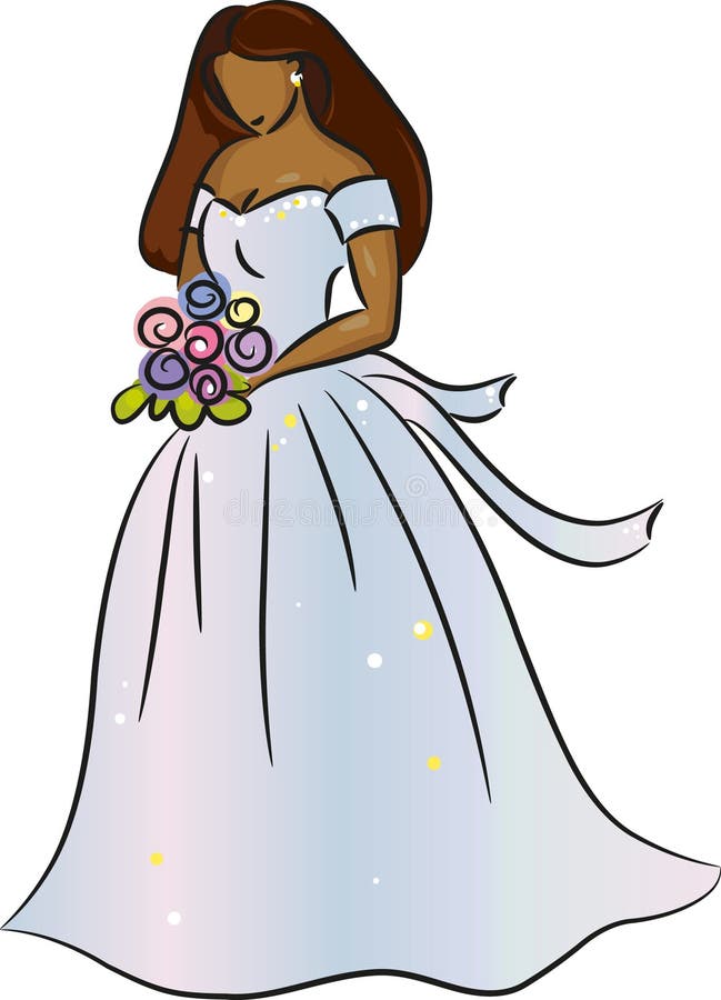 Happy Smiling Bride Clip Art Stock Illustration - Illustration of ...