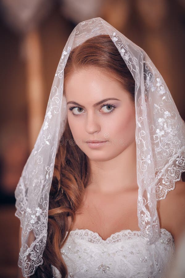 Bride on Ceremony of Wedding Stock Photo - Image of ceremony, religion ...