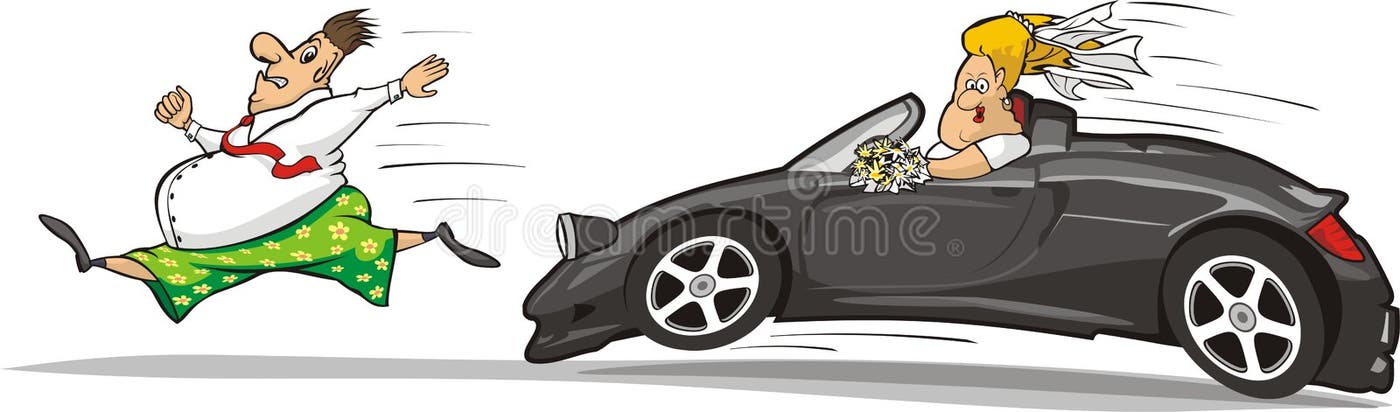 Wedding Bride Running Cartoon Stock Illustrations – 83 Wedding Bride ...