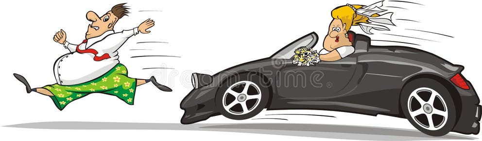 Wedding Bride Running Cartoon Stock Illustrations – 83 Wedding Bride ...