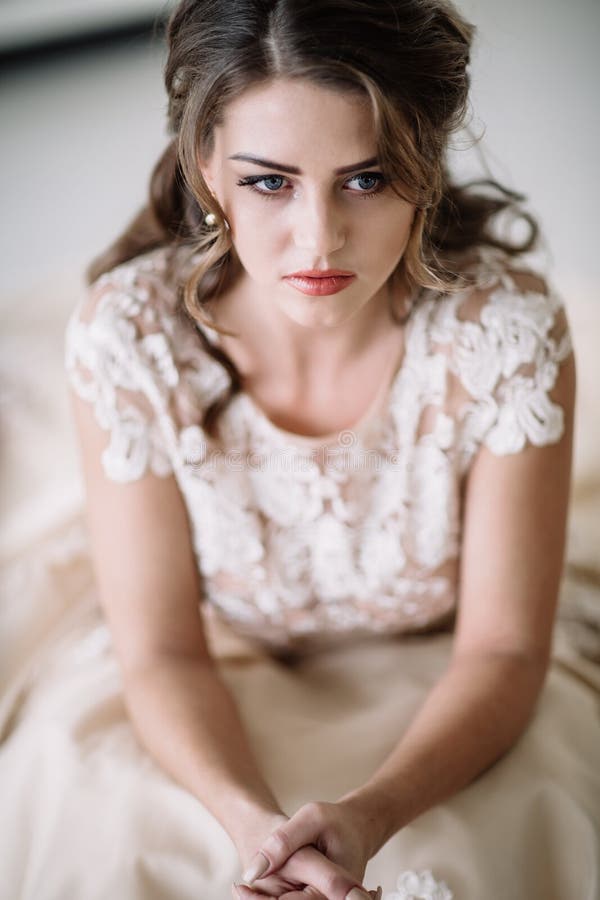 Bride crying stock photo. Image of attractive, displeased - 83537612
