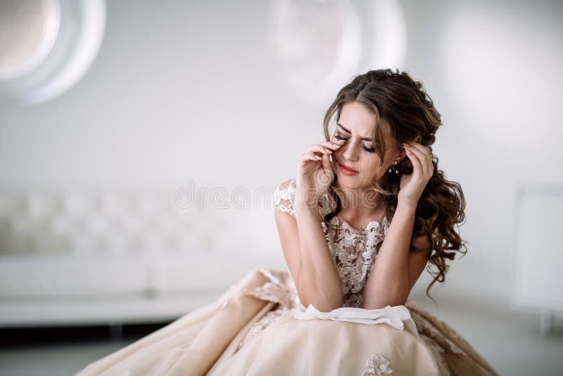 Bride crying stock image. Image of face, caucasian, disappointed - 83536815