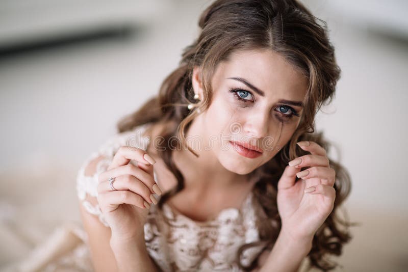 Bride crying stock image. Image of face, caucasian, disappointed - 83536815