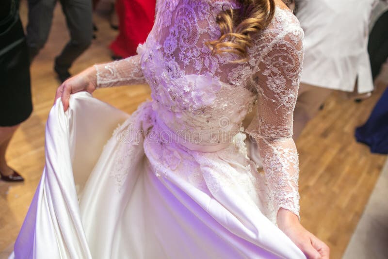 Bride are Dancing at the Wedding Party Stock Photo - Image of hair ...