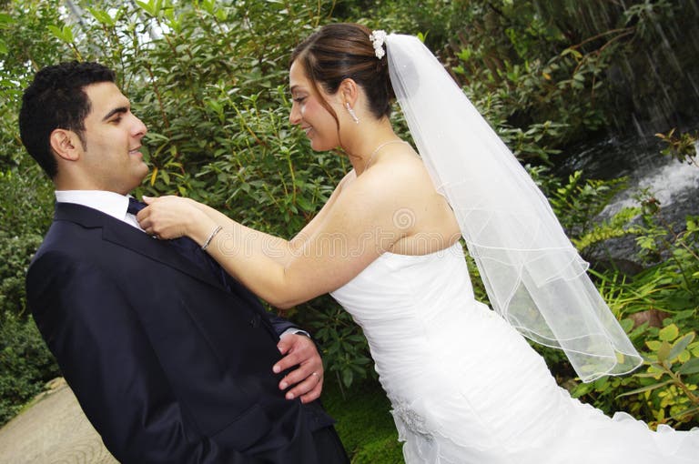 Bride dandify groom stock image. Image of caucasian, natural - 27426103