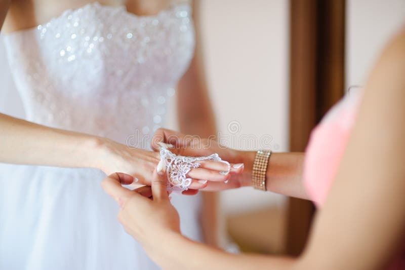 Dressing the bride stock photo. Image of caucasian, clothing - 50048742