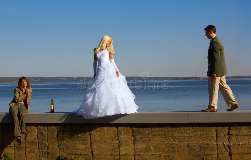 Bride and fiance stock photo. Image of love, fiance, happy - 4171336