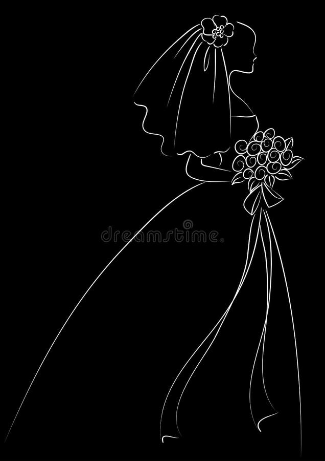 Bride with flower design editorial stock photo. Illustration of bride ...