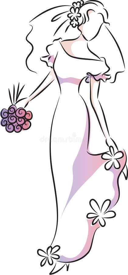 Bride with flower design editorial photography. Illustration of flower ...