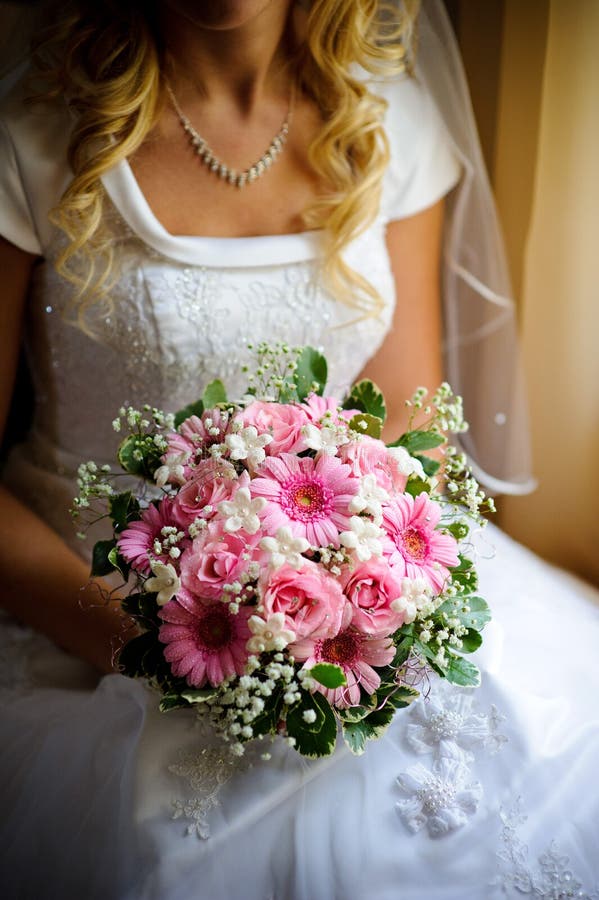 Bridal Wedding Flowers and Bouquets Stock Photo - Image of floral, hold ...