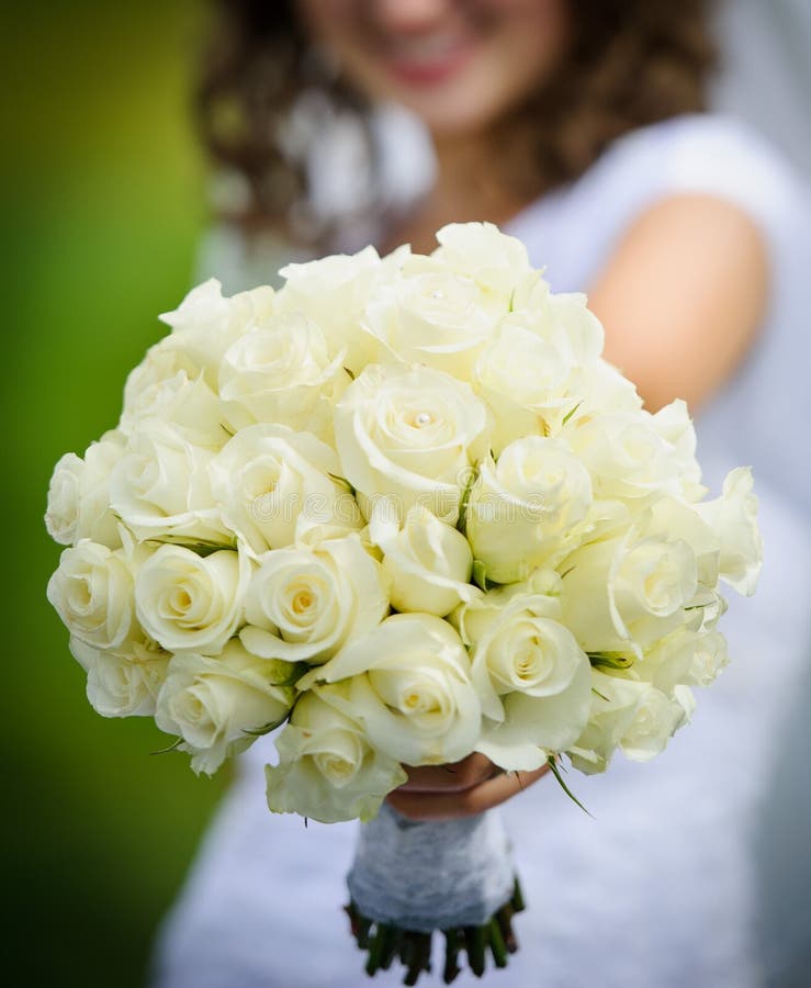 Wedding Bouquet of the Bride Stock Image - Image of flower, gathering ...