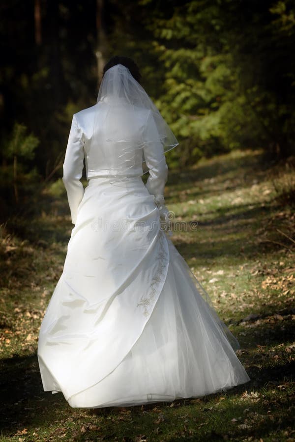 Bride in the Forest stock image. Image of outdoors, fancy - 2394647
