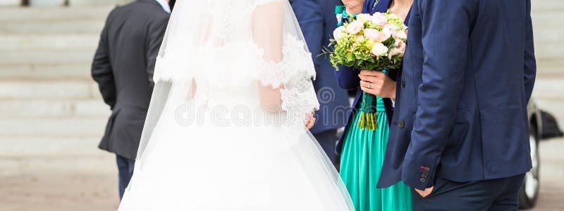 Bride and Friend Having Fun Together Stock Image - Image of dress ...