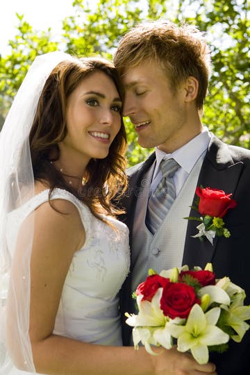 Bride and groom stock photo. Image of embrace, happily - 10408434